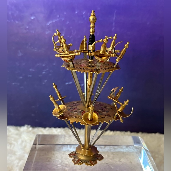 Toledo | Dining | Vintage Toledo Spanish Brass Cocktail Garnish Sword ...